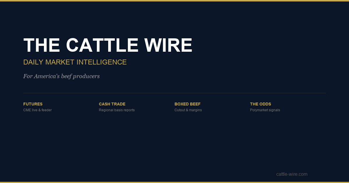 The Cattle Wire — Daily Cattle Market Report, Futures & Cash Trade Prices